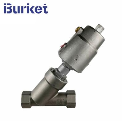 China DN80 PN16/20 Stainless Steel Thread Angle Seat Valve with SS304/Plastic pneumatic cylinder for sale