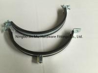 China 20 mm Bandwidth 1.5 mm Thickness Metal Tube Clamps With White Galvanization Surface for sale