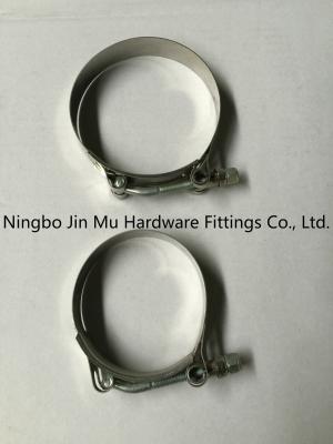 China Vibration Proof T Bolt Clamps Stainless Steel , 3 / 4 Inch Adjustable Hose Clamp for sale
