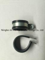 China Standard Carbon Steel   Fixing Cable Hose Clamp with Rubber Size 45 mm for sale