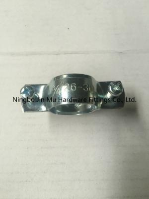 China Quick Installation Pipe Clamp Wall Mount , 20 mm Bandwidth Galvanised Pipe Clamp Fittings for sale