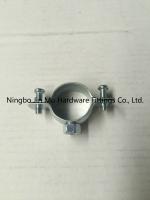 China Quick Installation Pipe Clamp Wall Mount , 20 mm Bandwidth Galvanised Pipe Clamp Fittings for sale
