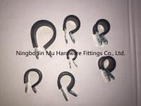 China Stainless Steel Small Hose Electrical Wire Clamps Rubber Coated 9 mm - 25 mm Bandwidth for sale