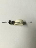 China PVC Rubber Lined R Type Cable Clamp , R Shape Small Wire Clips With Screw Connection for sale
