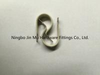 China Small Hose Steel Cable Clamps White Rubber 12 mm Bandwidth , 6 mm Screw Hole Diameter for sale