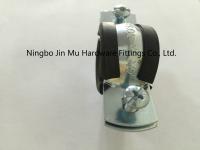 China 1/2 Inch Pipe Clamp With Rubber , Waste Water Tube / Hydraulic Pipe Clamps for sale