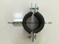China 1/2 Inch Pipe Clamp With Rubber , Waste Water Tube / Hydraulic Pipe Clamps for sale