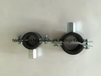 China 1/2 Inch Pipe Clamp With Rubber , Waste Water Tube / Hydraulic Pipe Clamps for sale