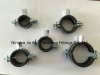 China 33 mm - 36 mm Diameter Galvanized Rubber Pipe Clamps 1 Inch Size FCC / SGS for sale