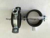 China 33 mm - 36 mm Diameter Galvanized Rubber Pipe Clamps 1 Inch Size FCC / SGS for sale