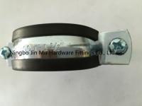 China Corrosion Resistance 1 - 1/4 Inch Rubber Pipe Clamp With 8 - 10 Micron Electro Galvanized for sale