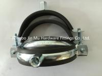 China Corrosion Resistance 1 - 1/4 Inch Rubber Pipe Clamp With 8 - 10 Micron Electro Galvanized for sale