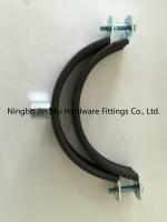 China Convenient  Installation Rubber Pipe Clamp 1- 1/2 Inch Size 20 mm / 25 mm Bandwidth for sale