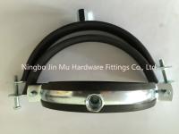 China Convenient  Installation Rubber Pipe Clamp 1- 1/2 Inch Size 20 mm / 25 mm Bandwidth for sale