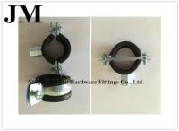 China M8 Nut Fixed Rubber Insulated Clamps , 3 Inch Pipe Clamp With Rubber Lining for sale