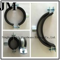 China M8 Nut Fixed Rubber Insulated Clamps , 3 Inch Pipe Clamp With Rubber Lining for sale