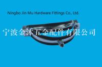 China Standard 6 Inch Rubber Pipe Clamp with Hanger Bolt And Plastic Anchor OEM for sale