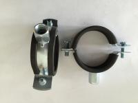 China Bandwidth 20 Mm EPDM Rubber Coated Pipe Clamps Iron Galvanized , Fire Resistance for sale