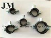 China Wall Mount Stainless Steel Pipe Supports With Rubber Lined 1 Mm - 1.5 Mm Thick for sale