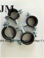 China M8 Connection Pipe Wall Mounting Bracket , 3/8 Inch Rubber Cushioned Loop Clamps for sale