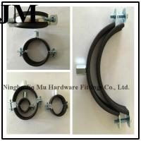 China Heavy Duty Black Rubber Pipe Clamp , 2 Inch Wall Mount Pipe Clamp / Fasteners for sale