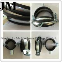 China Durable Round Insulated Pipe Clamps , M8 M10 Nut Rubber Coated Hose Clamps for sale