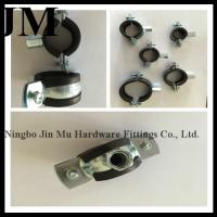 China Durable Round Insulated Pipe Clamps , M8 M10 Nut Rubber Coated Hose Clamps for sale