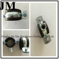 China Durable Round Insulated Pipe Clamps , M8 M10 Nut Rubber Coated Hose Clamps for sale