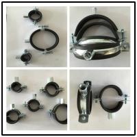 China 20 mm Bandwidth Rubber Pipe Clamp M8/M10 Nut for sale
