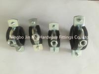 China Pipe Support Rubber Pipe Clips Stainless Steel 20 mm Bandwidth 1.5 mm Thick for sale