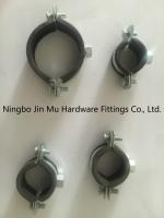 China Stainless Pipe Clamps With Black Rubber , Pipe Mounting Clamps Convenient Installation for sale