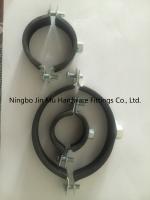 China 2 Inch Ceiling / Wall Mounted Pipe Support Clamps With Rubber M6 x 20 Locking Screw for sale