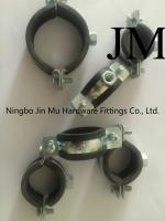 China 2 Inch Ceiling / Wall Mounted Pipe Support Clamps With Rubber M6 x 20 Locking Screw for sale