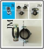 China 4 1 / 2 Inch Metal Pipe Support Clamps With Rubber Prevent Rust Galvanized for sale