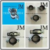 China 4 1 / 2 Inch Metal Pipe Support Clamps With Rubber Prevent Rust Galvanized for sale