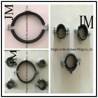 China Pipe Hanger Clamp For Tube Clamp Fittings , Rubber Lined Split Metal Pipe Clamps for sale