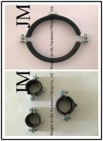 China Pipe Hanger Clamp For Tube Clamp Fittings , Rubber Lined Split Metal Pipe Clamps for sale