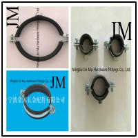 China Pipe Hanger Clamp For Tube Clamp Fittings , Rubber Lined Split Metal Pipe Clamps for sale