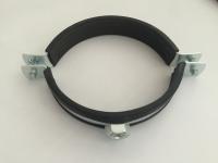 China Adjustable Metal Rubber Pipe Support Clamps Single Screw with Rubber Inlay for sale