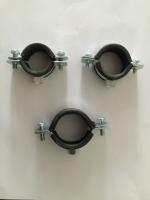 China Adjustable Metal Rubber Pipe Support Clamps Single Screw with Rubber Inlay for sale