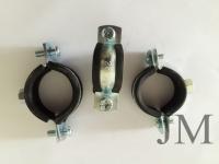 China Rubber Cushioned Stainless Steel Tubing Clamps , Metal Clamps For Pipe Support Brackets for sale