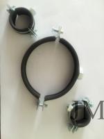 China Rubber Cushioned Stainless Steel Tubing Clamps , Metal Clamps For Pipe Support Brackets for sale