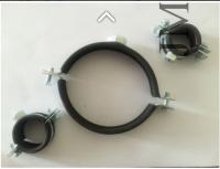 China Rubber Cushioned Stainless Steel Tubing Clamps , Metal Clamps For Pipe Support Brackets for sale