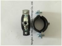 China White Zinc Pipe Support Clamps With Rubber Connect M8 Nut 1 / 2 Inch for sale