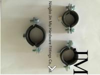 China White Zinc Pipe Support Clamps With Rubber Connect M8 Nut 1 / 2 Inch for sale