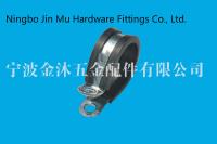 China Stainless Steel R Type Gas Hose Clamps With Rubber Bandwidth 12mm Size 18mm for sale