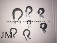 China R Type Rubber Lined Gas Hose Clips , 4 Wide Type Aperture M6 Constant Tension Hose Clamps for sale