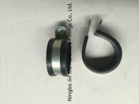 China Fixing Pipe Gas Hose Stainless Steel Pipe Hangers And Clamps EPDM Rubber Coated P Type for sale