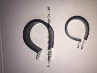 China Fixing Pipe Gas Hose Stainless Steel Pipe Hangers And Clamps EPDM Rubber Coated P Type for sale