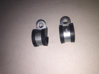 China M6 Screw Hole Gas Hose Clamps with Black Rubber Lined 12 mm / 9 mm Bandwidth for sale